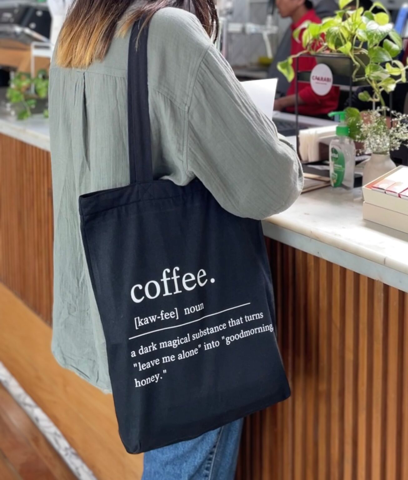 Black Coffee Tote Bag - Septemberish